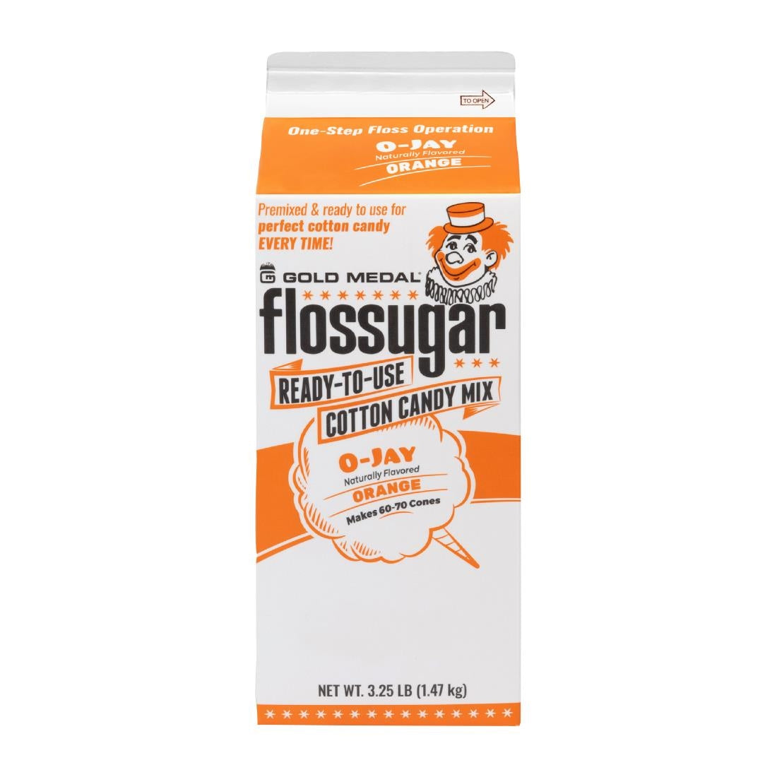 Flossugar Orange Ready to Use Cotton Candy Mix 1.47kg – Chefstuff UK