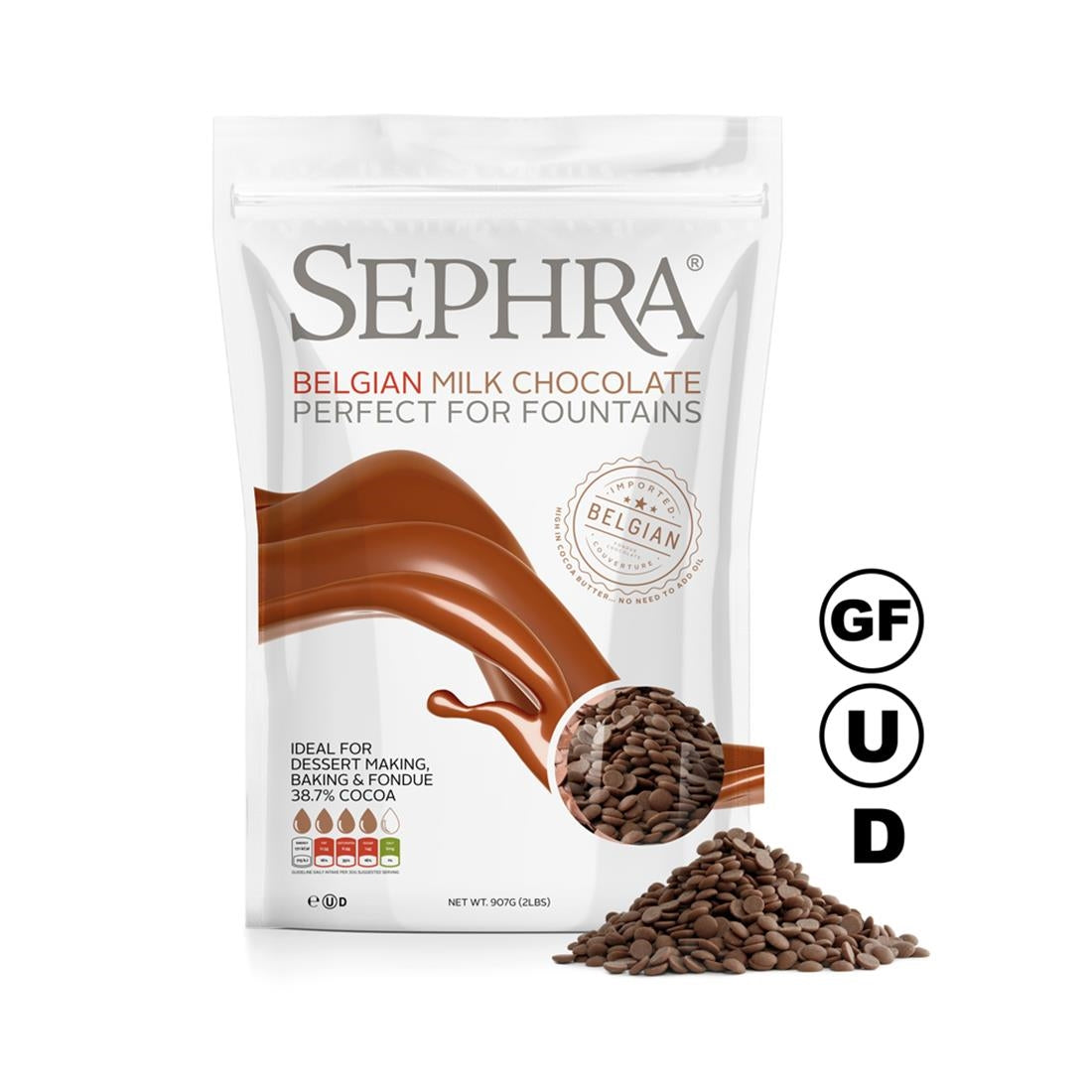 Sephra Luxury Belgian Milk Chocolate 907g – Chefstuff UK
