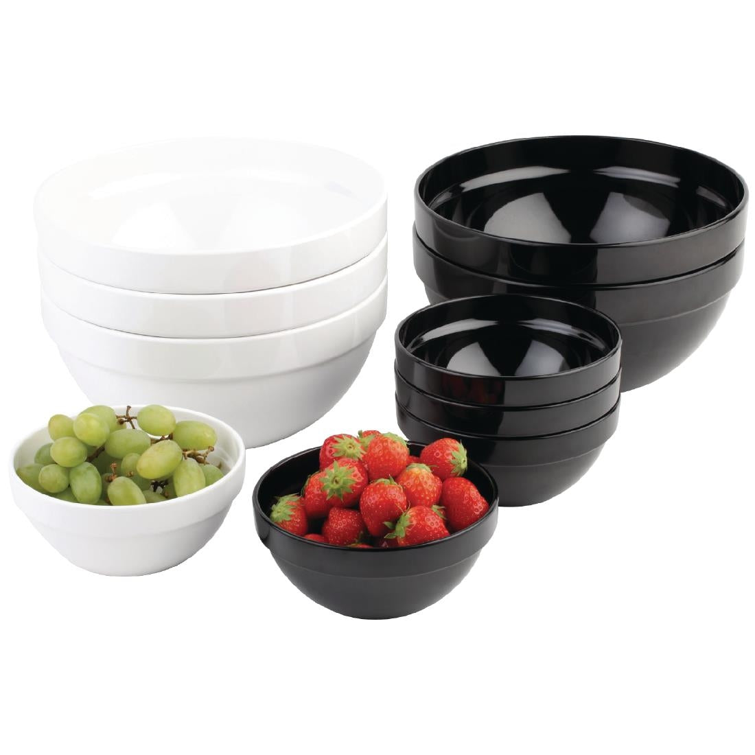 APS Frames Black 2.5Ltr Melamine Bowl – Chefstuff UK