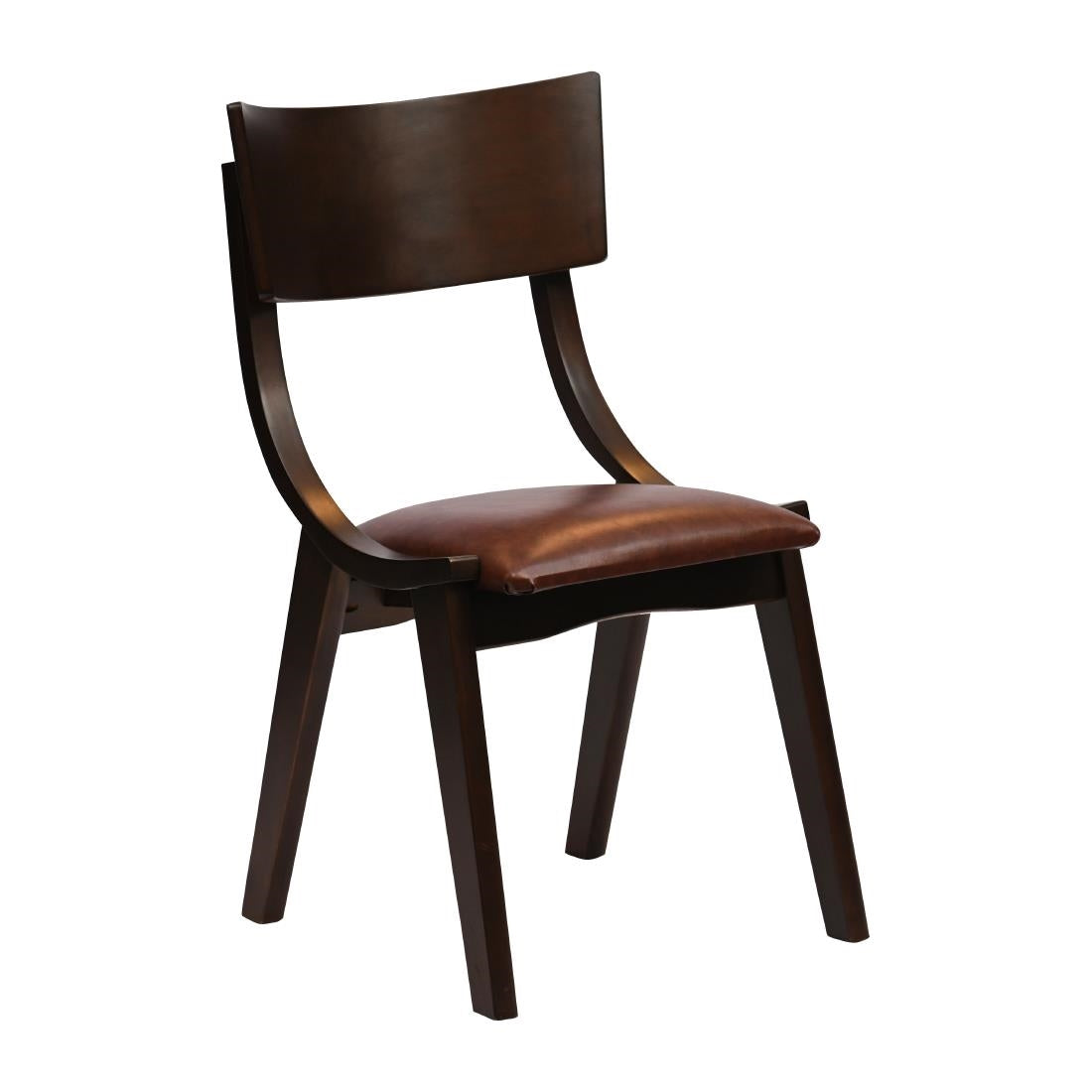 Chelsea Dining Chairs in Dark Walnut with Bison Espresso Seats (6 Pack ...