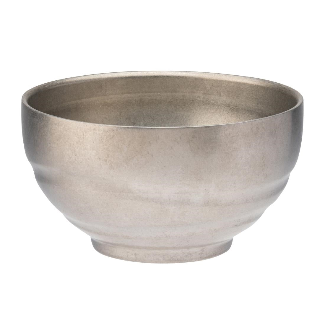 Utopia Artemis Double Walled Bowls Rumbled Steel 120mm (6 Pack ...